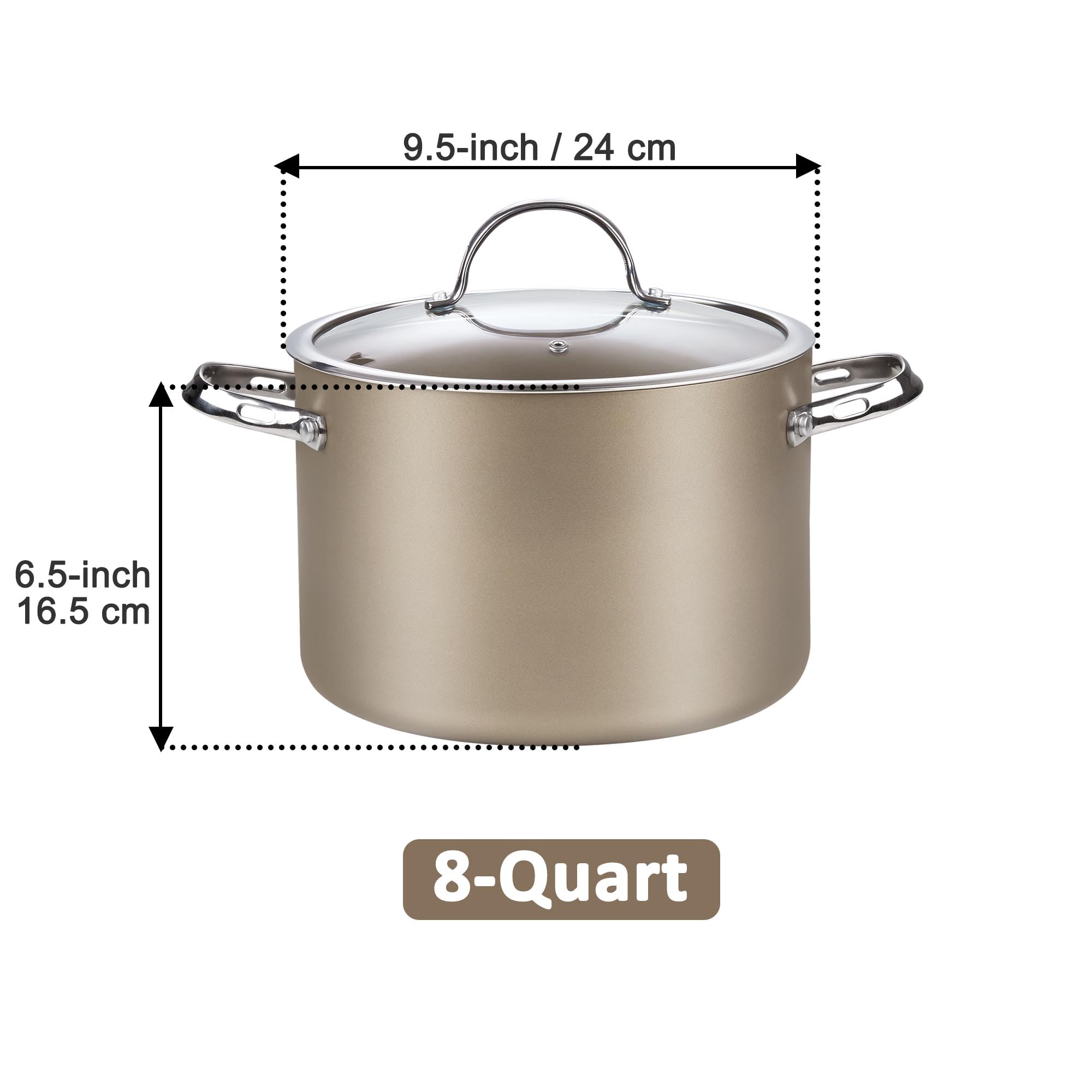 Snapklik.com : Cooks Standard Hard Anodized Ceramic Nonstick 8-Quart ...