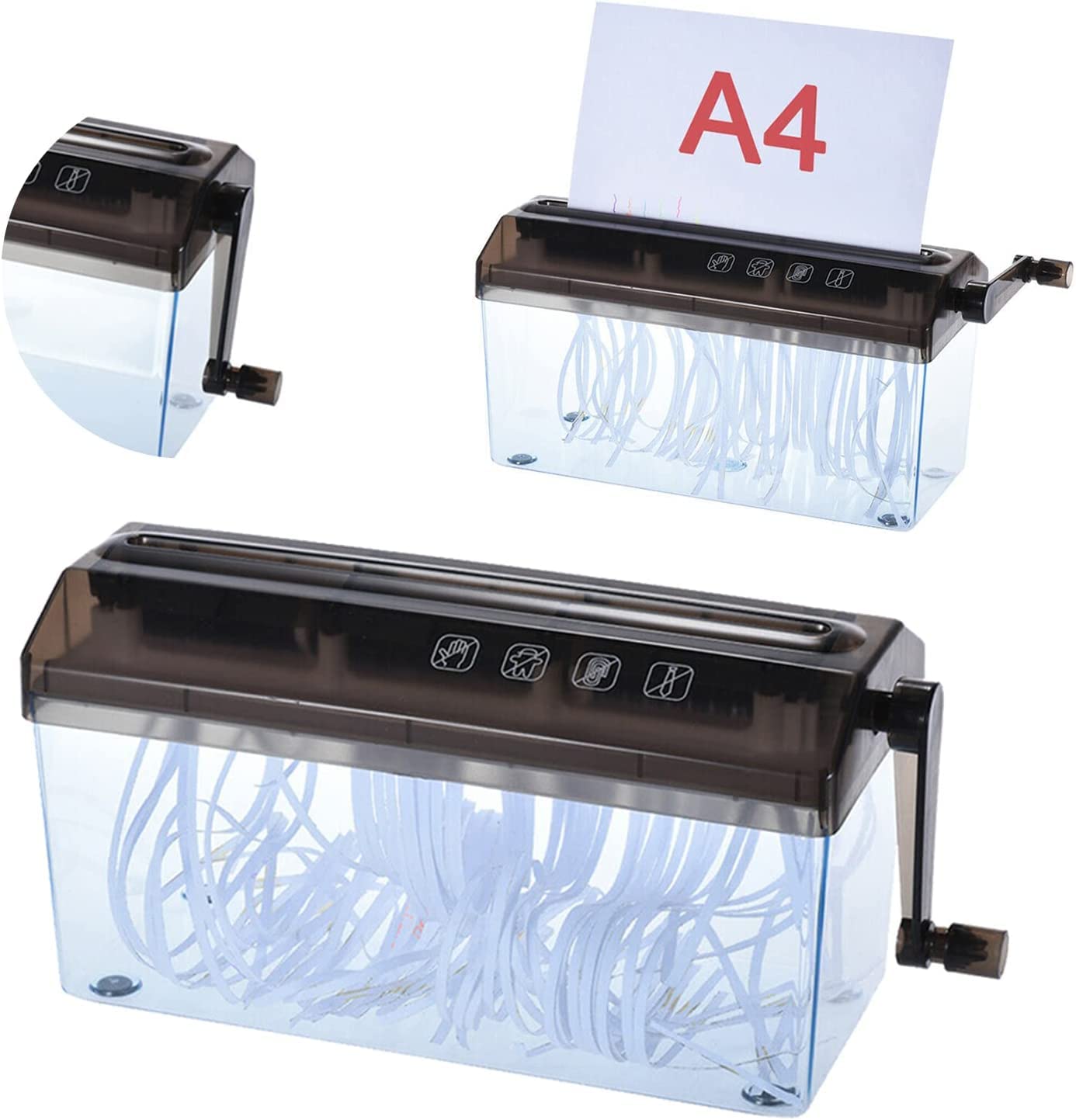 Manual Paper Shredder, Btstil 9'' Paper Portable Mini Shredder A4 Paper ...