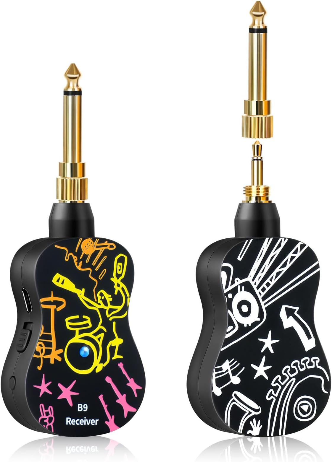 Amazon.com: INGPARTNER B9 Wireless Guitar Transmitter Receiver System 2 ...