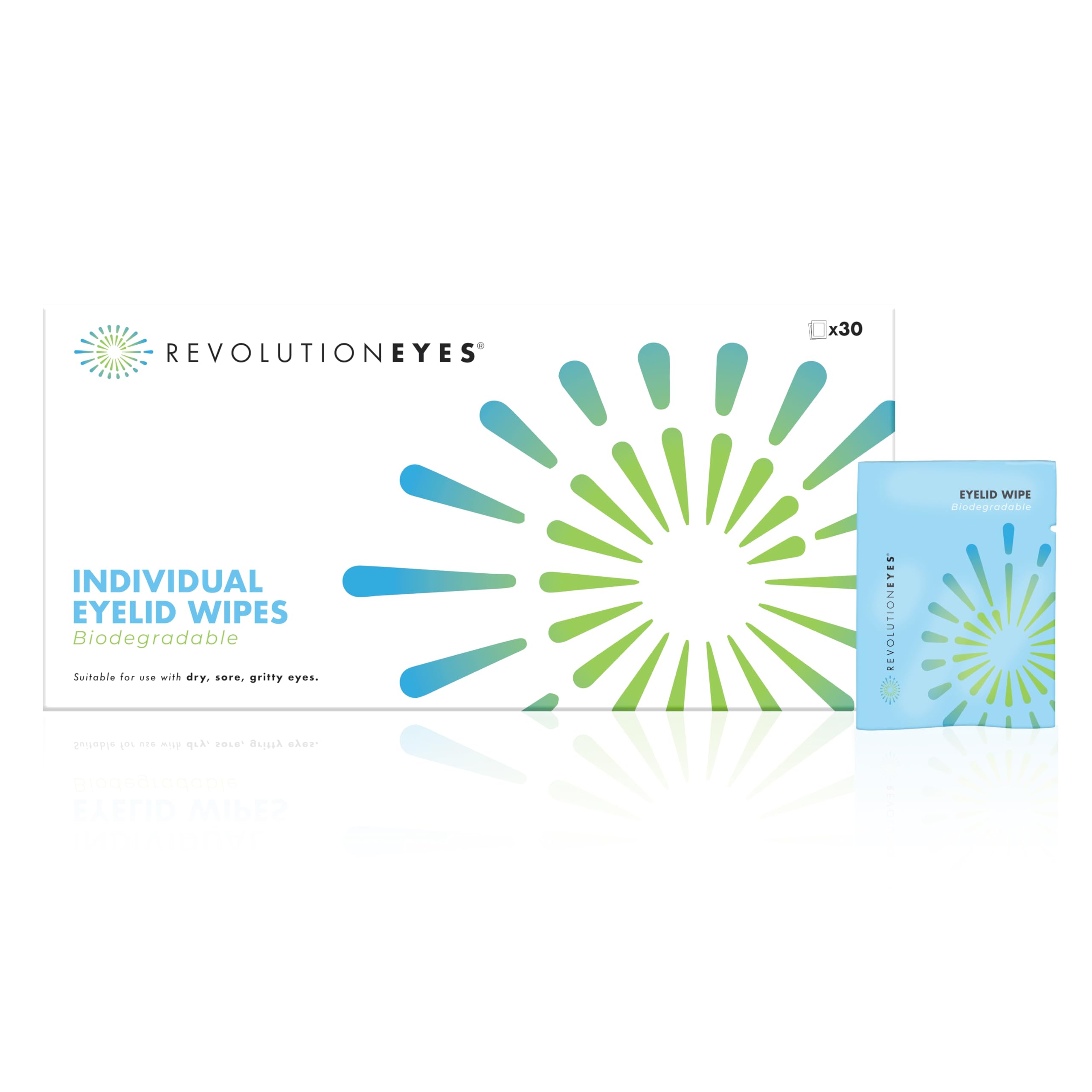 Revolutioneyes Eyelid Wipes – 30 x Single Use Eyelid Cleansing Wipes ...