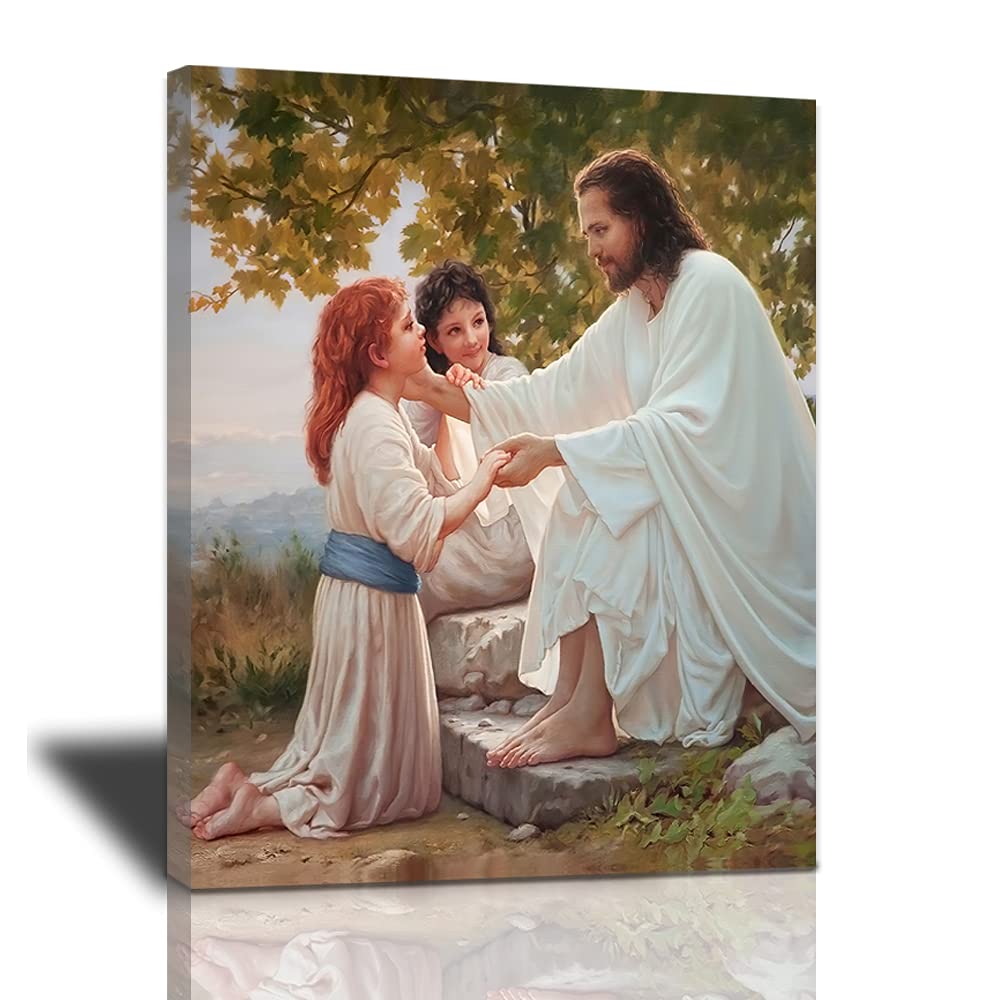 Jesus Girl Christian Catholic Print Picture JESUS WITH TEEN 8" X 10"