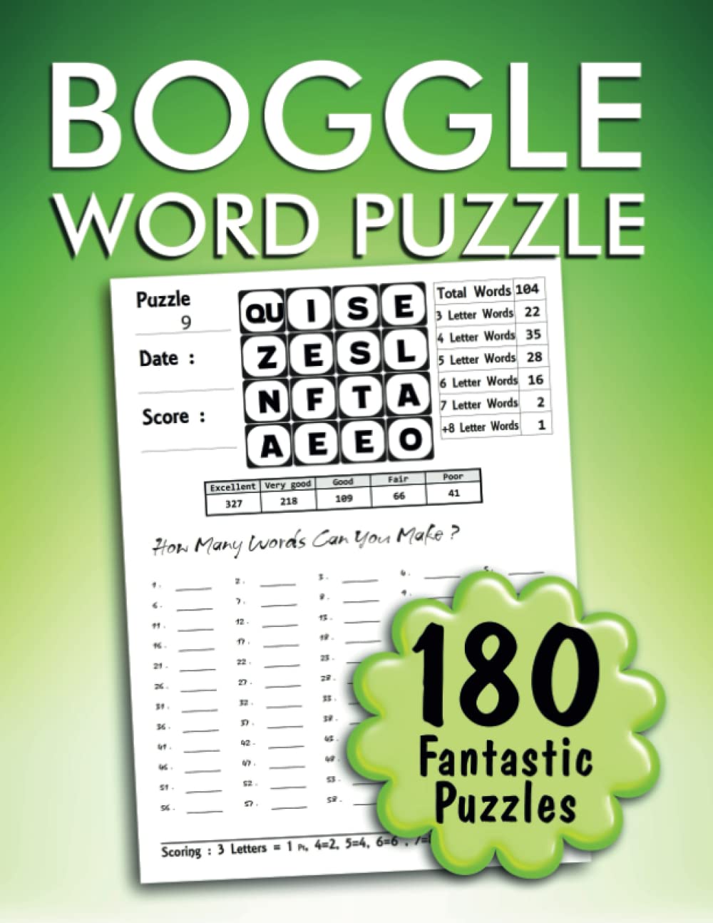Boggle Word Puzzle: 180 Puzzles, Challenging Puzzles to Keep Your Mind ...