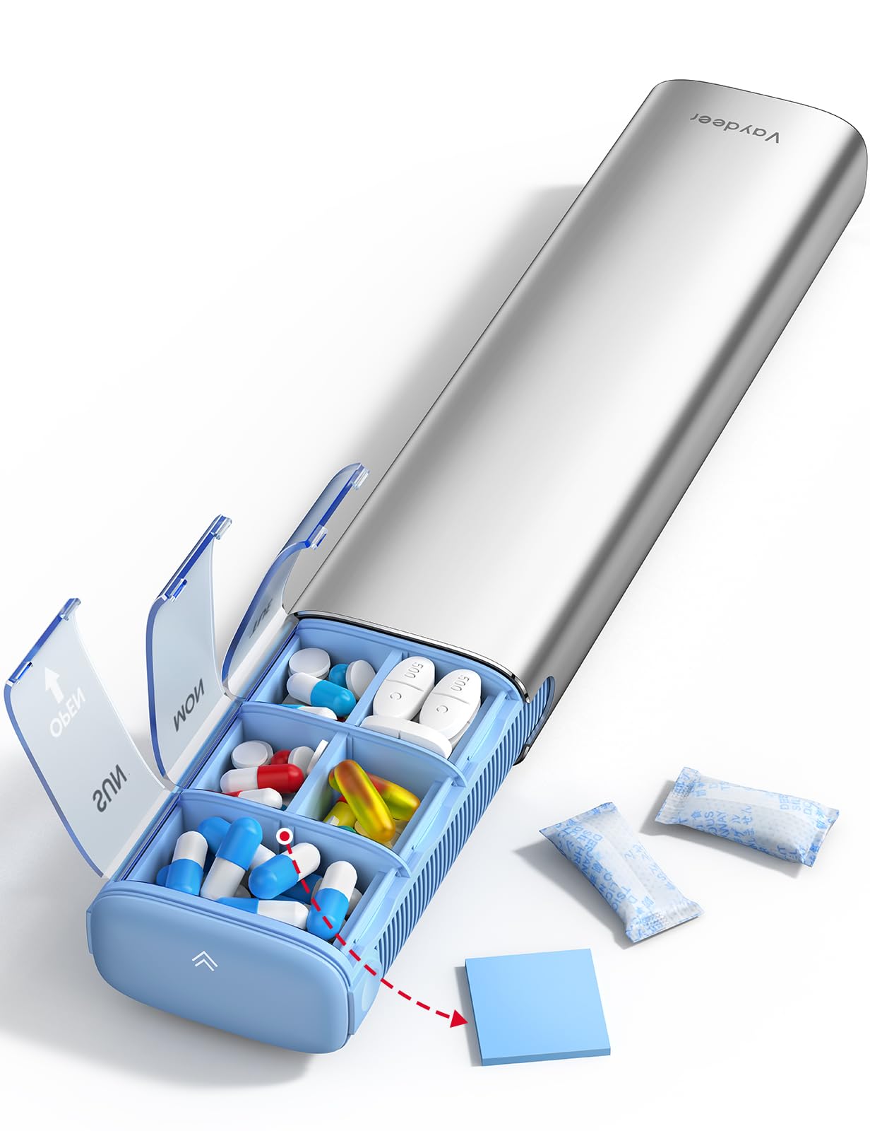 Organizer Am/pm Cute Weekly Pill Box Natural Life Wise Girl Daily Pill ...