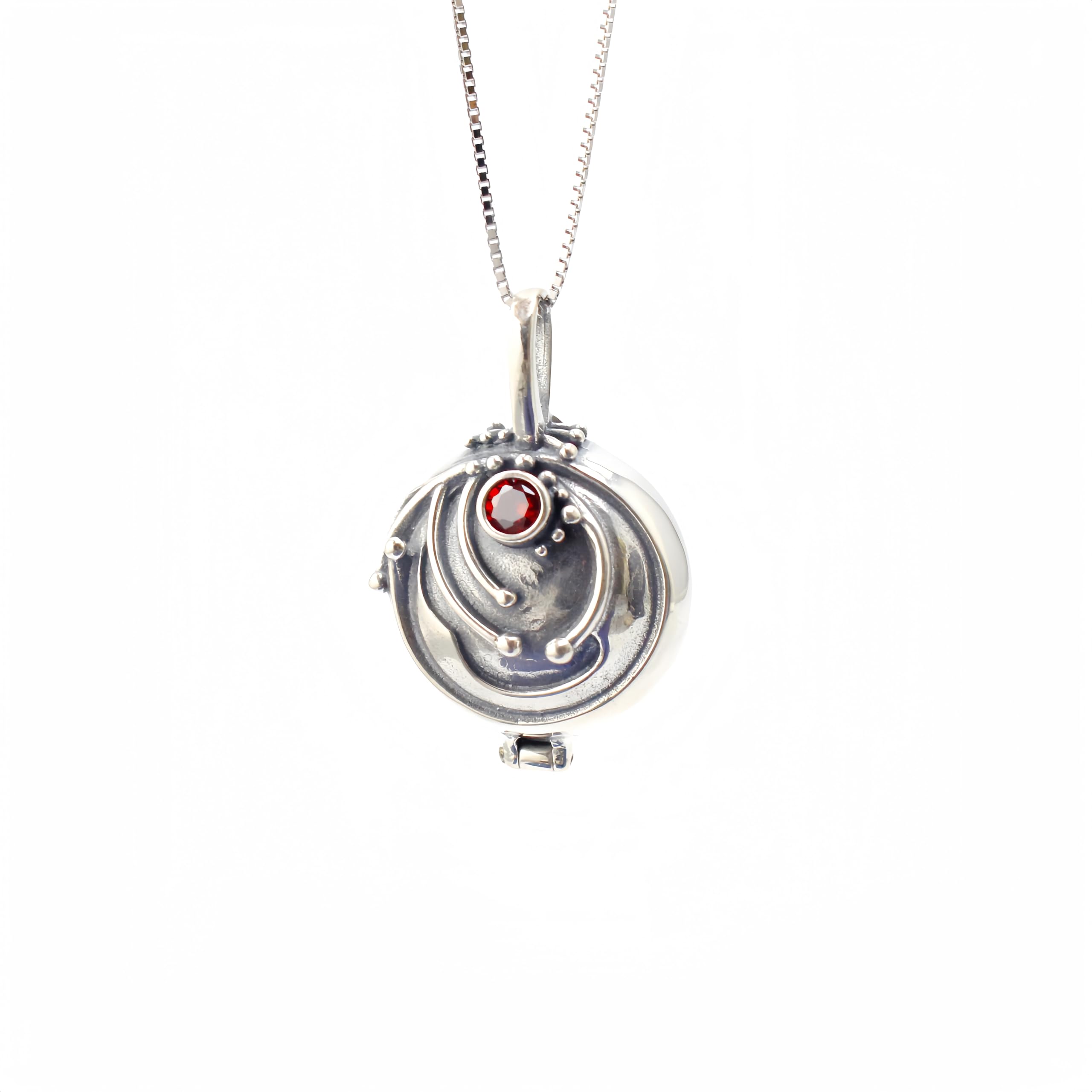 Amazon.com: HOADREOK 925 Sterling Silver Elena's Vervain Pendant Locket ...