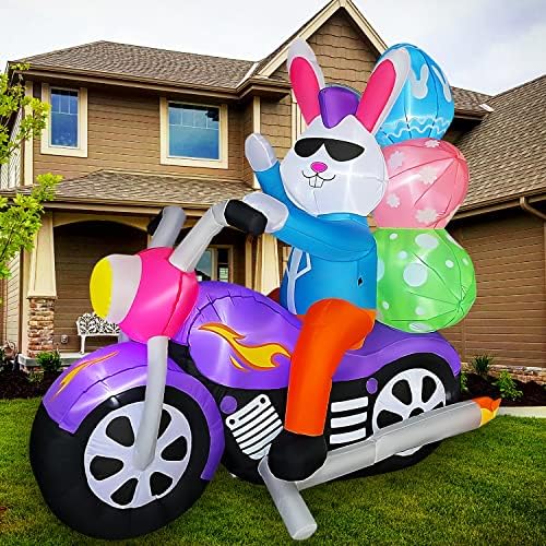 Amazon.com: KOOY 8 FT Easter Inflatables Decoration Dinosaur with Eggs ...