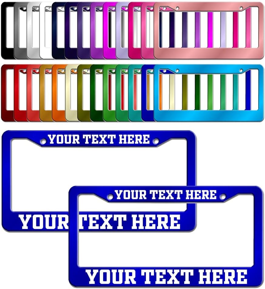 Amazon.com: Customized Personalized License Plate Frame - 1pc - Custom ...