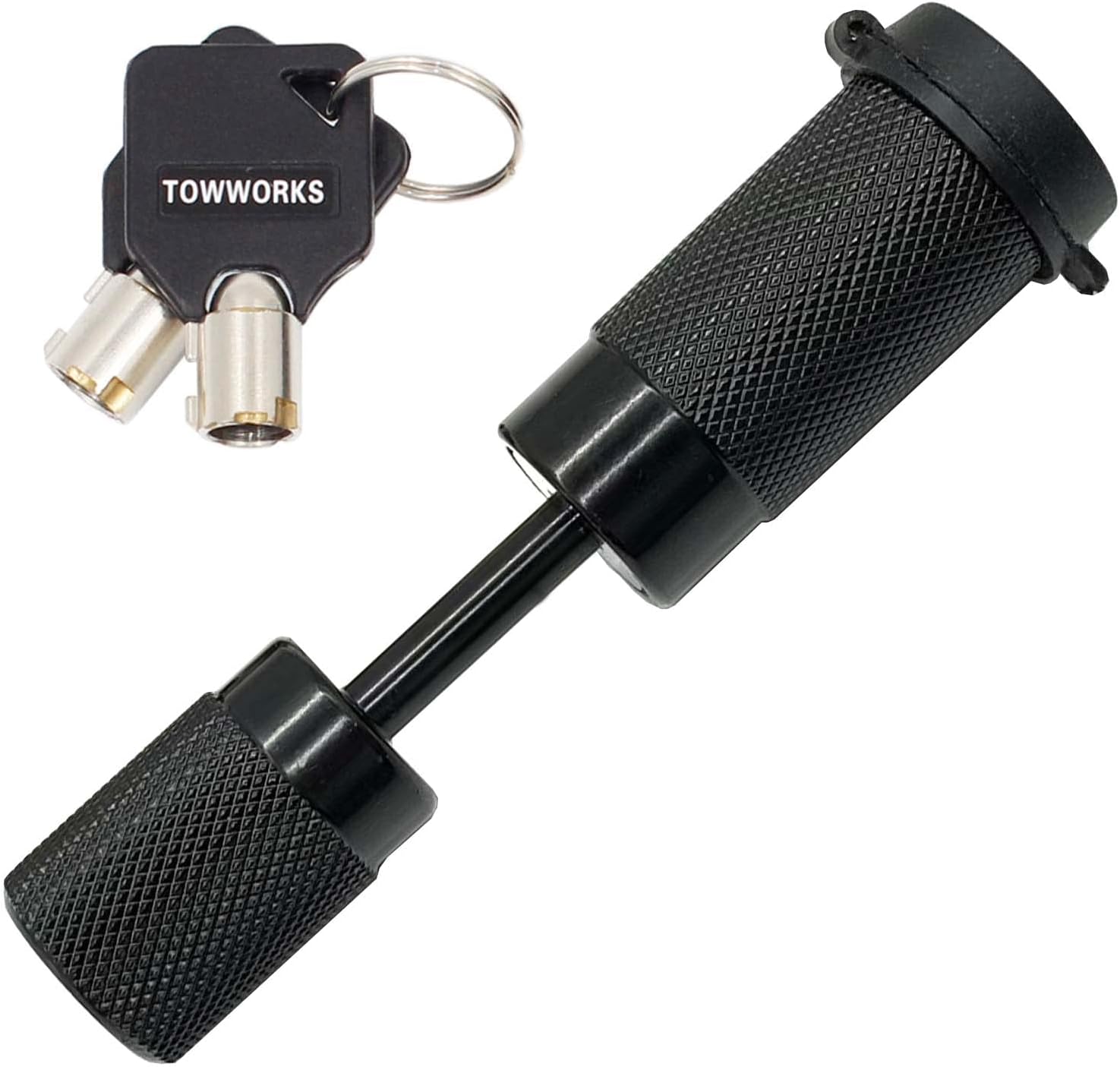 TowWorks 79670 Keyed Alike Black Trailer Coupler Lock, Hitch Locks ...