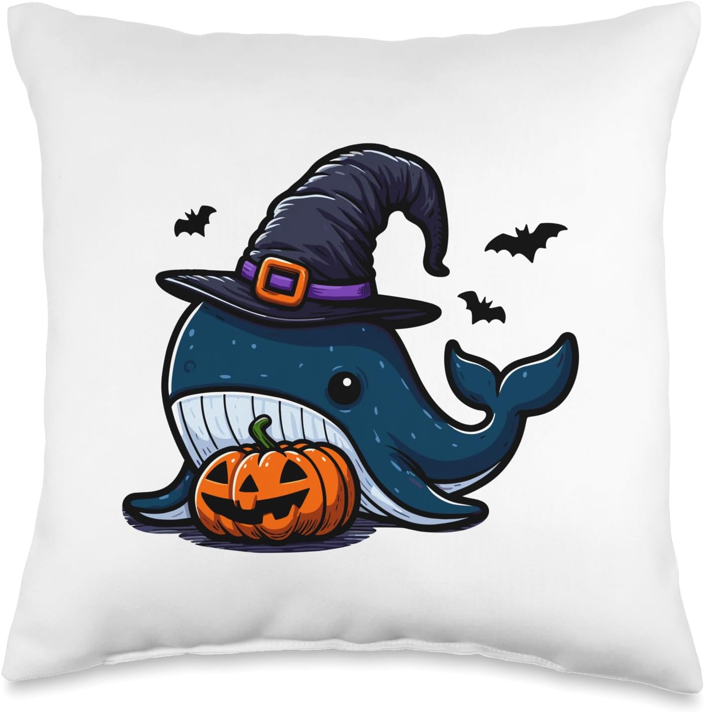Amazon.com: Scary Halloween Whale Witch Hat Costume Spooky Season Throw ...