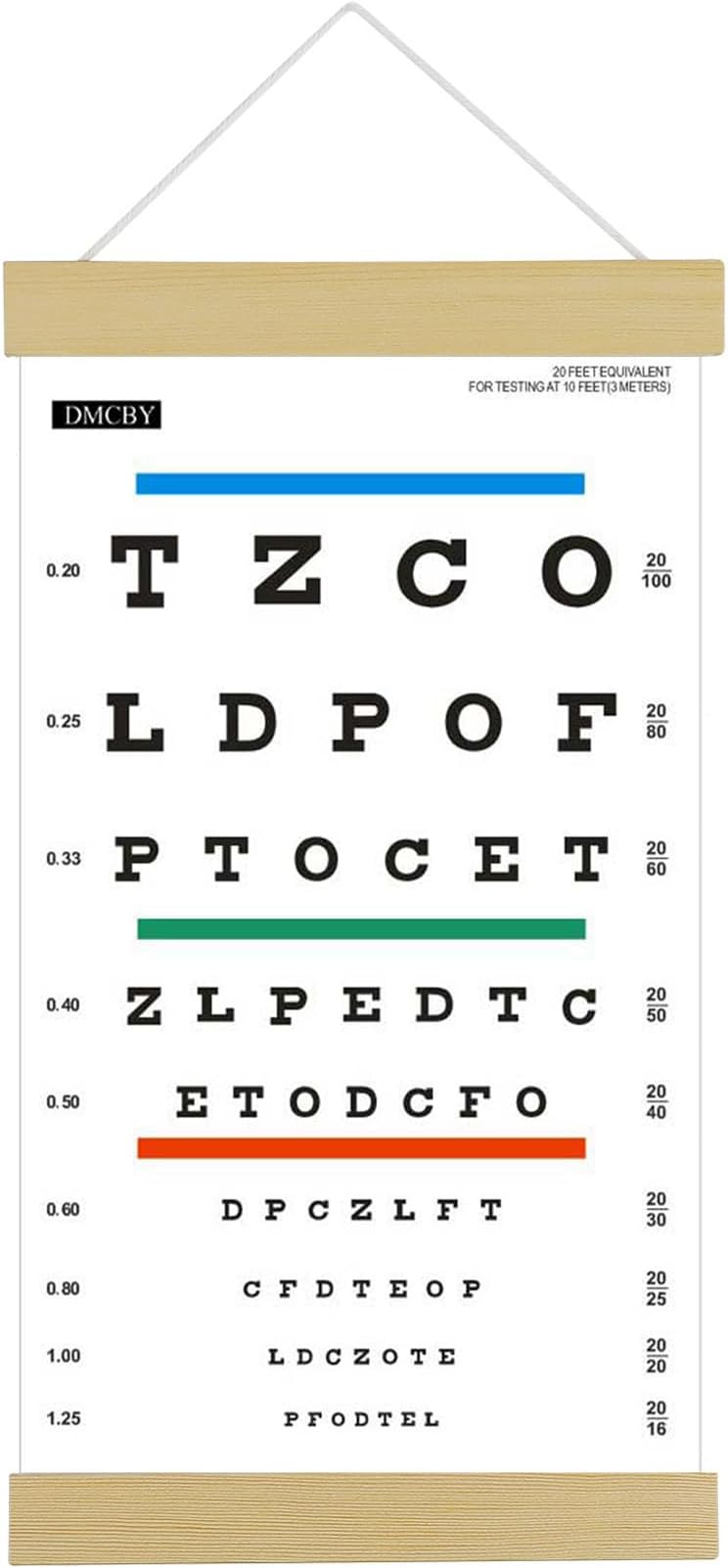 Amazon.com: Eye Chart Canvas Non-Reflective Snellen Low Vision Eye ...