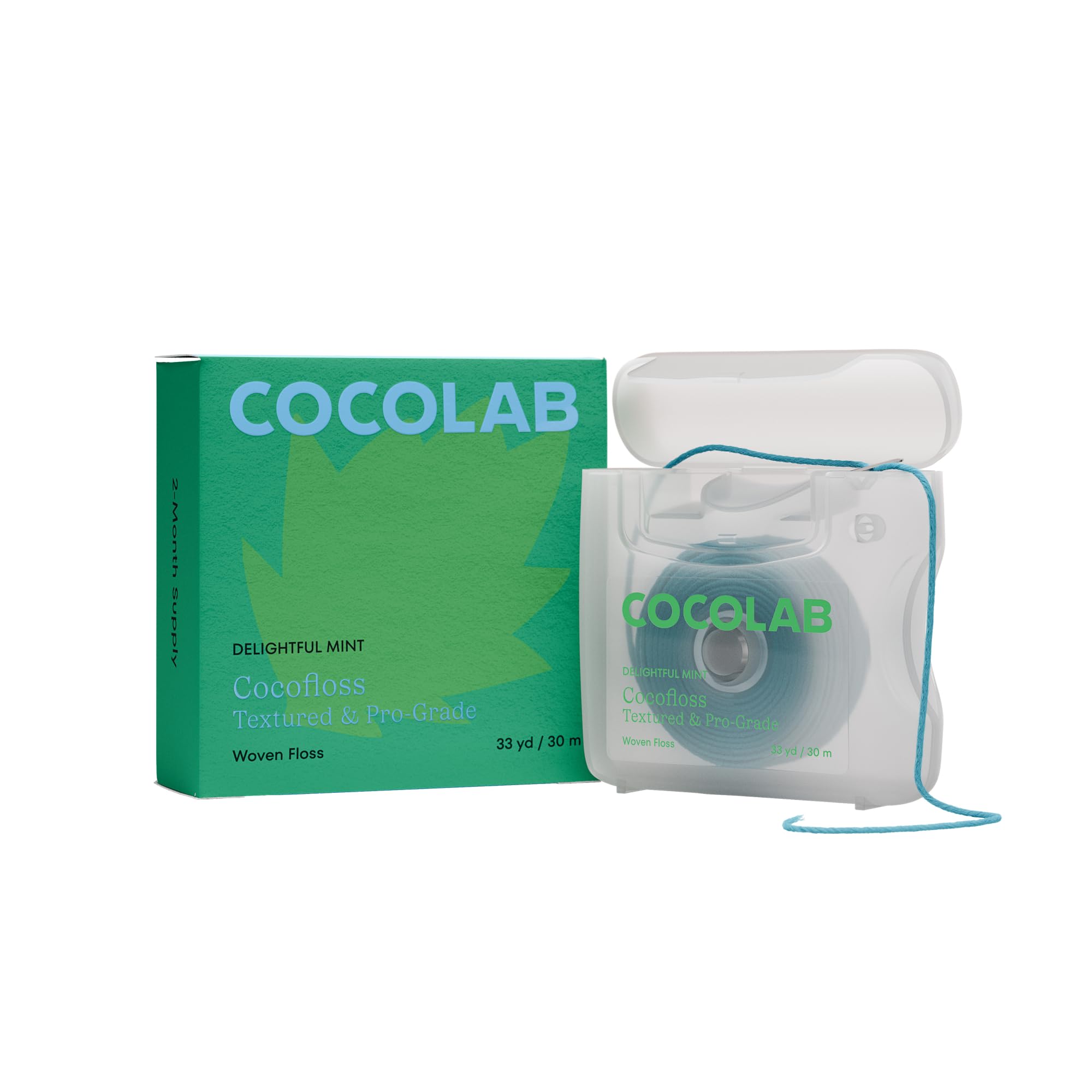 Amazon.com: Cocofloss Hilo dental tejido, cuidado bucal diseñado por ...