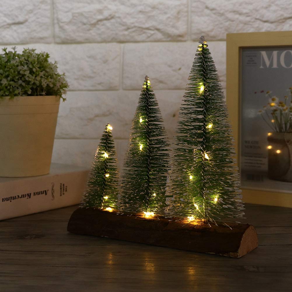 Mini Christmas Tree, Small Christmas Tree with Led Light, Pine Tree ...