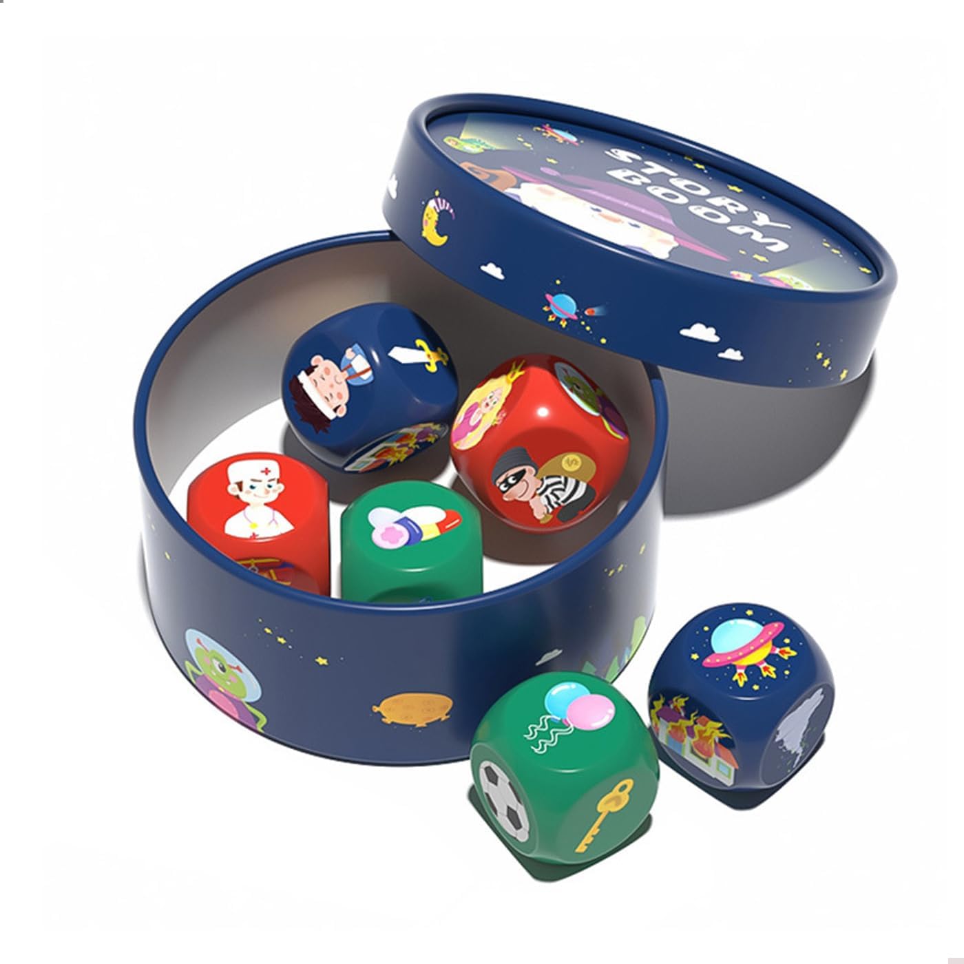 Amazon.com: Mbarbs Story Cubes Dice Boom | Storytelling Game for Kids ...