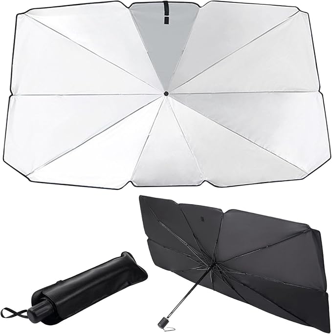 Lizbin Car Windshield Sun Shade Umbrella, Foldable Car Umbrella ...