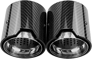 Amazon.com: 2Pcs Carbon Fiber Exhaust Tip Compatible For BMW M2 M3 M4 ...