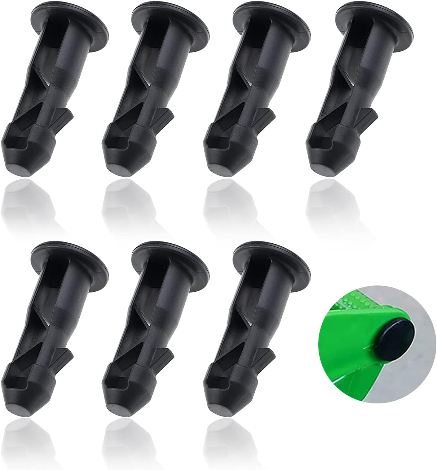 UK Wheelie Bin Lid Hinge Pin Plastic Plug (50mm x 15mm) Set of 2, Black ...