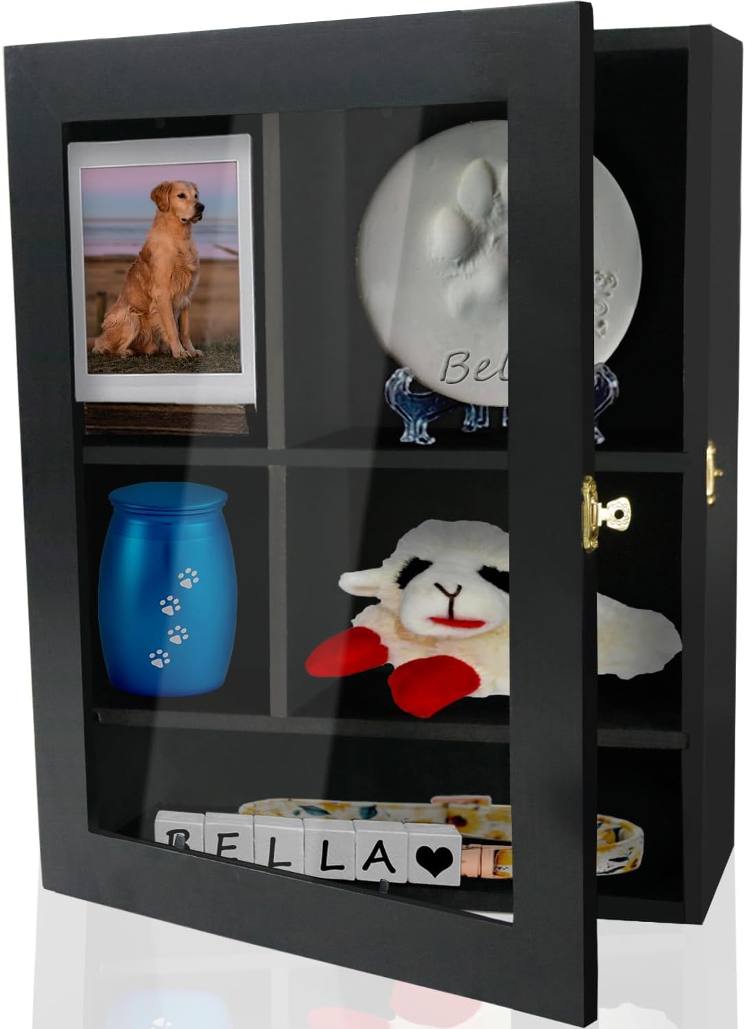 Sofunii Pet Memorial Shadow Box with Shelves for Dogs or Cats,12 * 16 ...