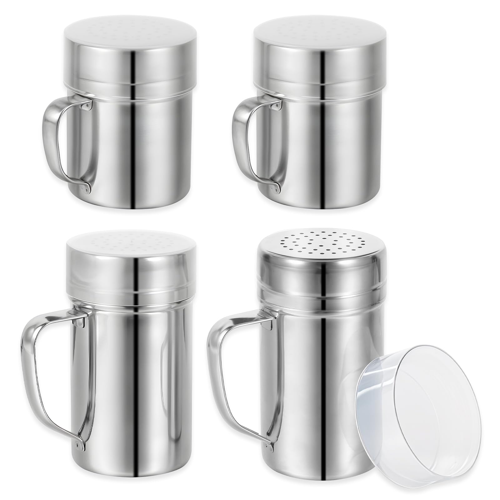 Amazon.com: Stainless Steel Salt and Pepper Shakers Set, Seasoning ...