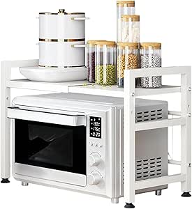 Amazon.com - Yuehuam Extendable Microwave Oven Rack, Adjustable Height ...