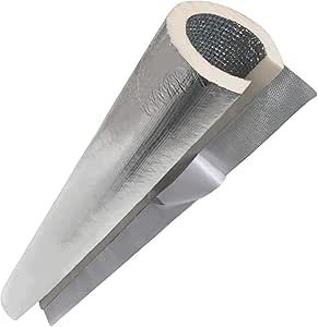 Amazon.co.jp: Water Pipe Aluminum Foil Pipe Insulation Half Split Foam ...