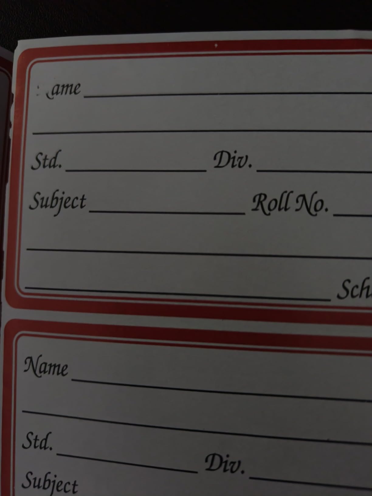 Paper Labels 64 Pieces School Copy Notebook Name Stickers Medium Size ...