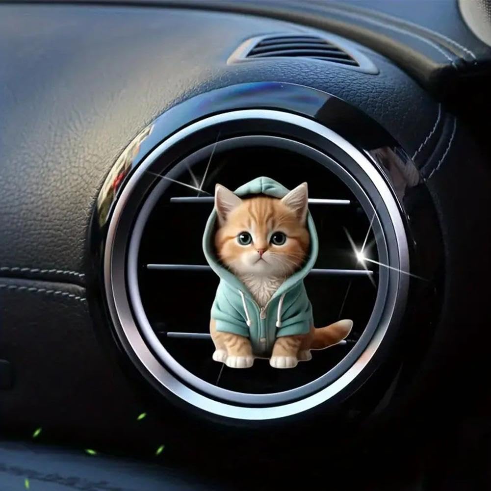 Amazon.com: Cute Kitten Car Vent Clips,Car Cat Aromatherapy,Car ...