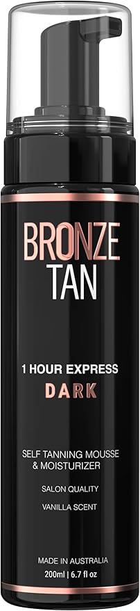 Bronze Tan Self Tanner Mousse (Dark) With Natural Ingredients | Sunless ...