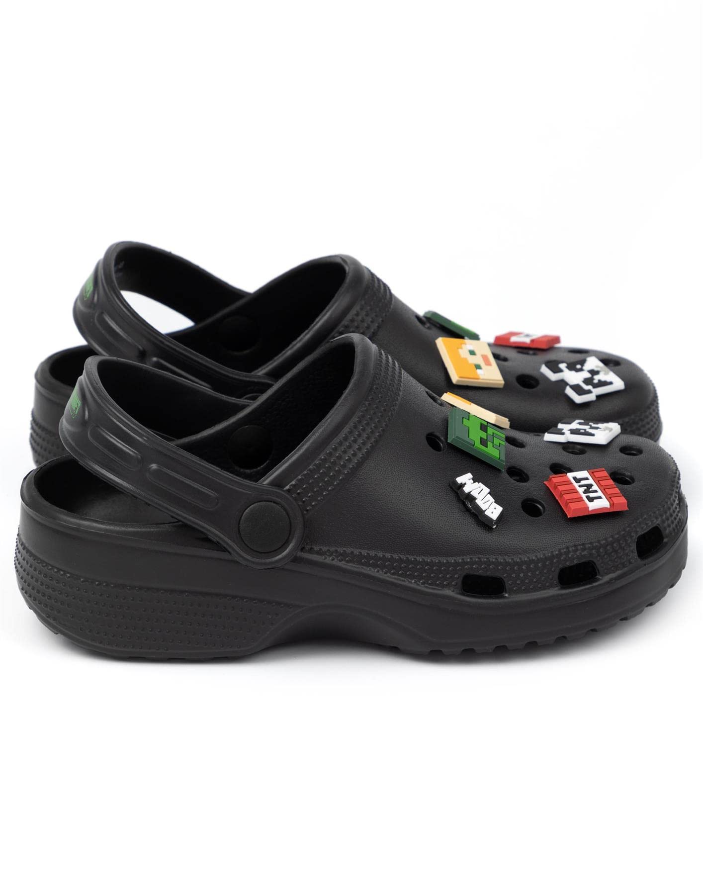 Snapklik.com : Minecraft Kids Classic Clogs Black Ventilated Sliders