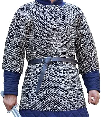 Amazon.com: HISTORICAL MART Half Sleeve Round Riveted 6 mm chain mail ...