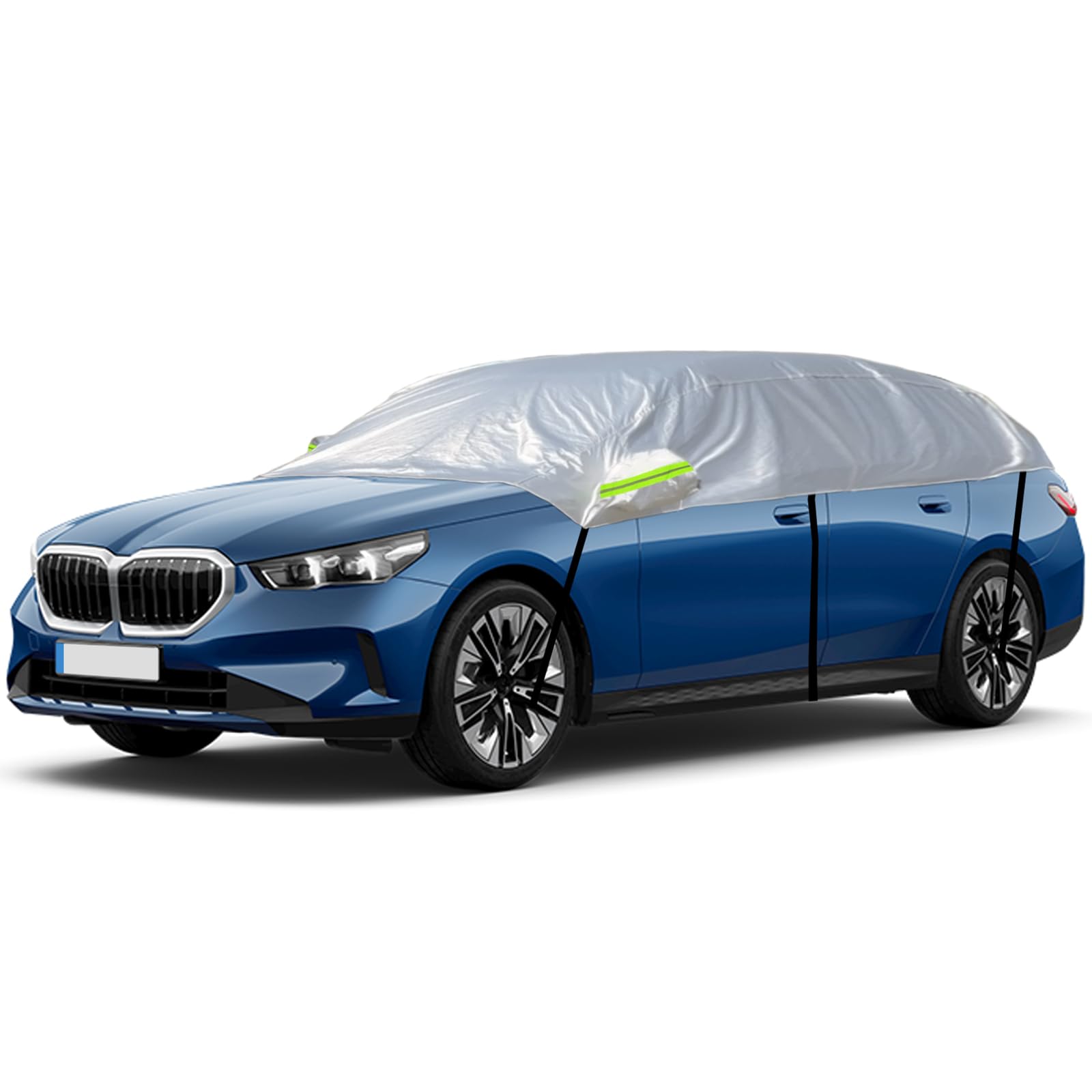 CICMOD Half Car Cover Silver Car Windscreen Side Window Snow Frost ...