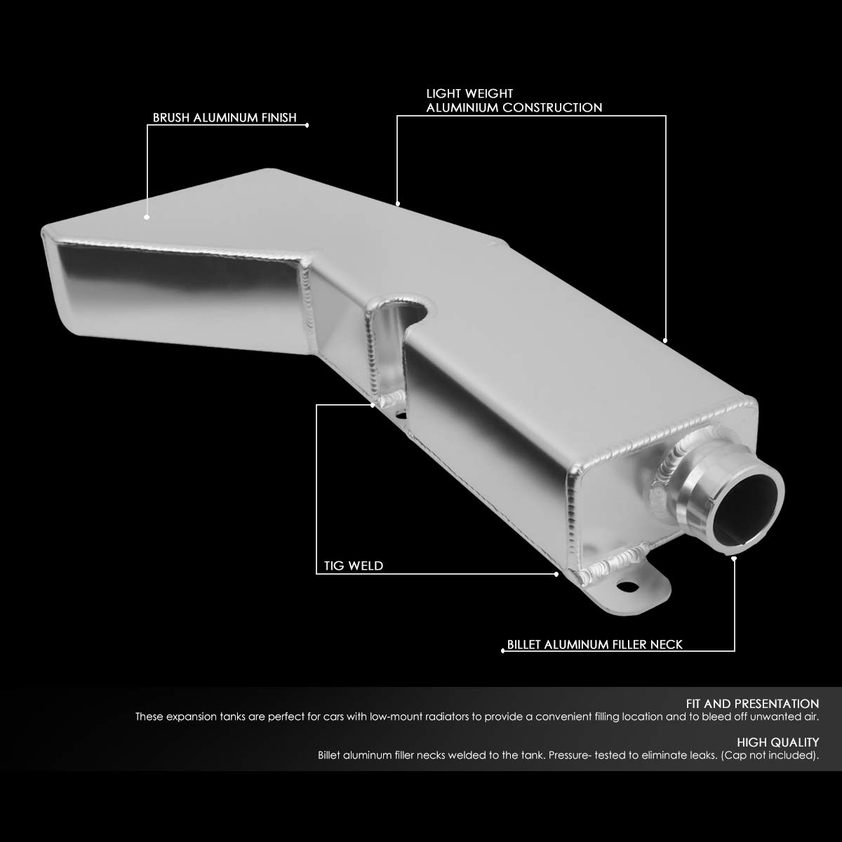 Coolant Expansion Tank DNA MOTORING Aluminum For 1986-1993 Ford Mustang ...