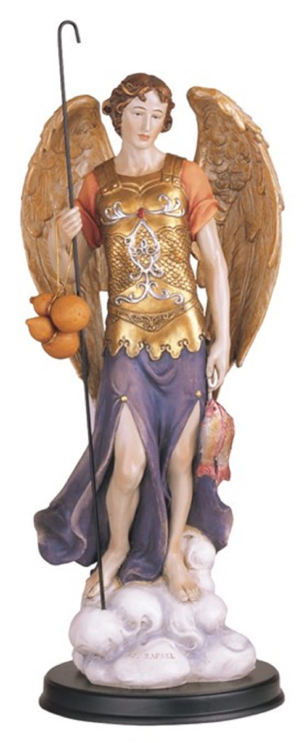 Amazon.com: ICE ARMOR 12" H Archangel Raphael Statue Angel of Healing ...