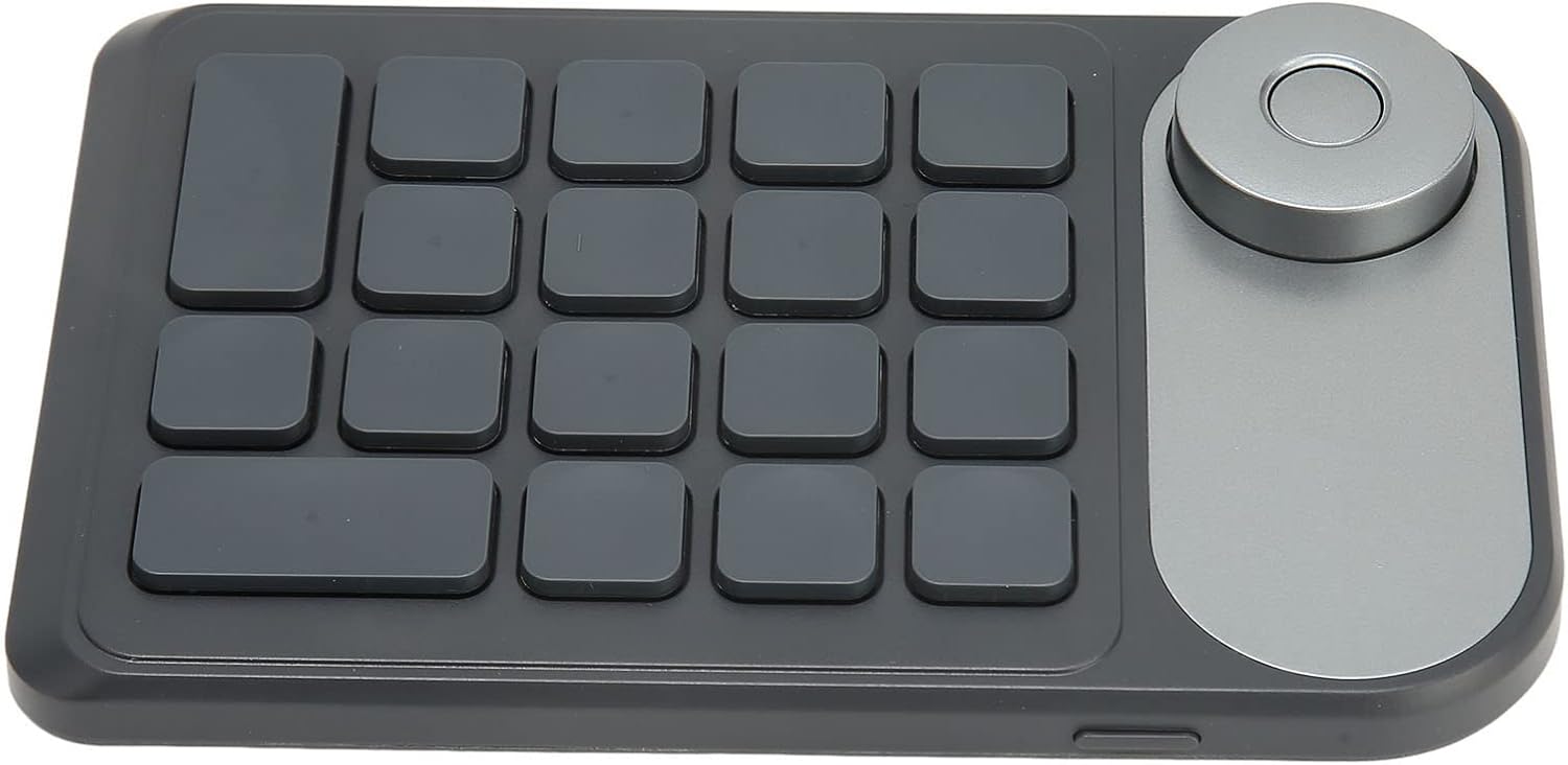 One Handed Macro Mechanical Keyboard, 2.4 GHz Wireless or USB Wired Connect Mini 18Key ...
