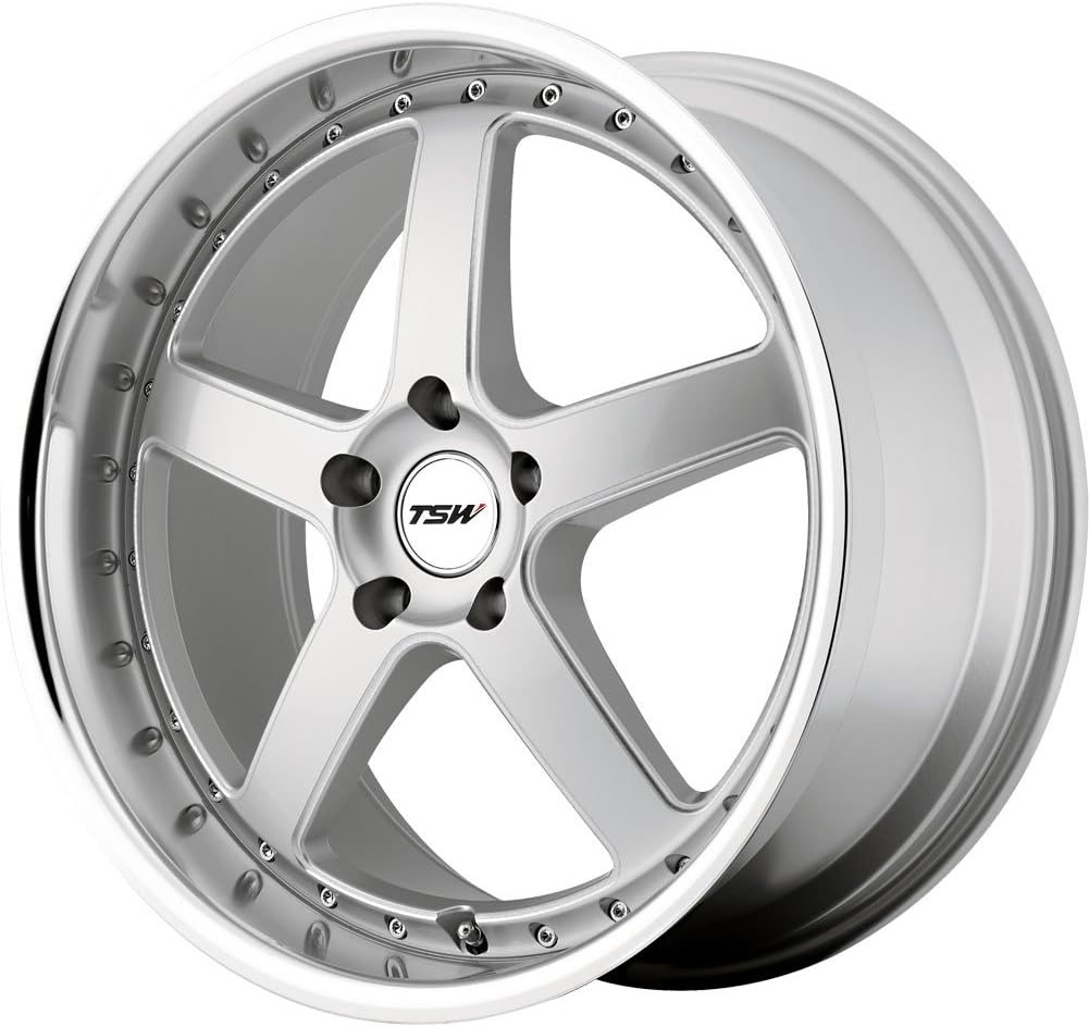Amazon.com: TSW Alloy Wheels Silver Wheel with Machined Lip (19x8 ...