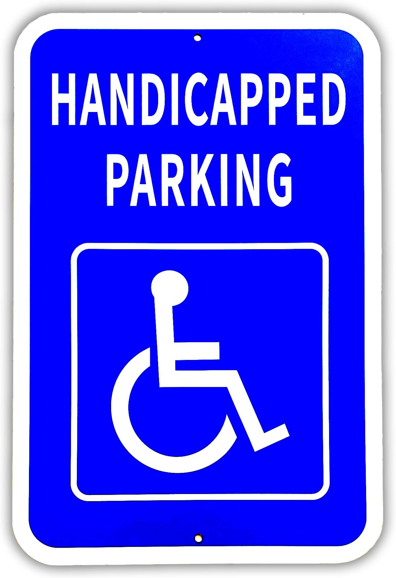 Amazon.com: Handicap Parking Only Floor Signs - Bilingual Double-Sided ...