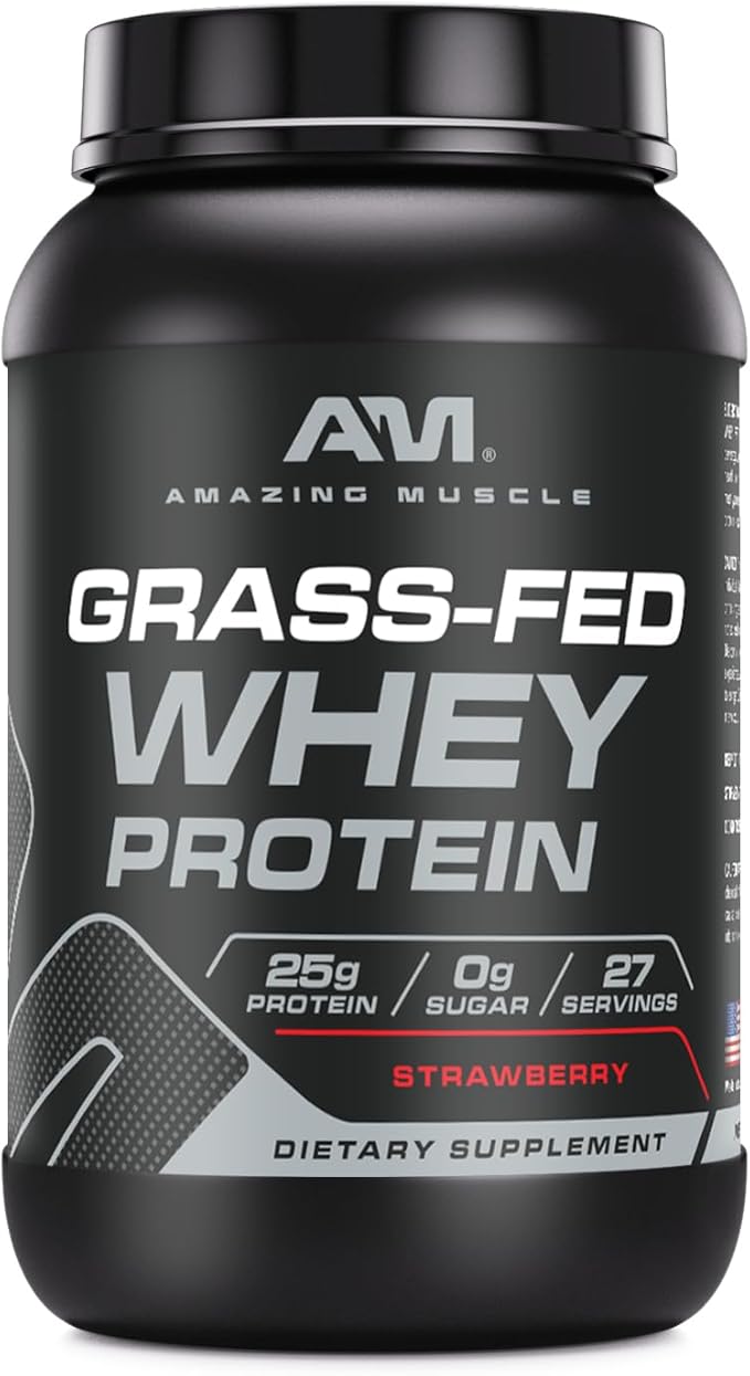 Amazon.com: Amazing Muscle Grass-Fed Whey Protein Powder Supplement | 2 ...