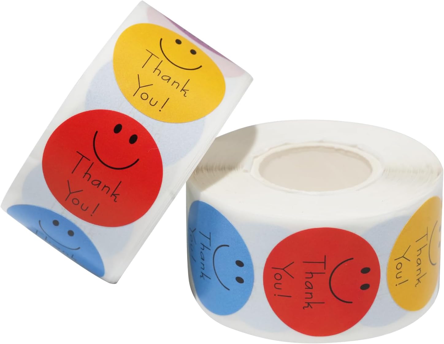 Amazon.com : 1.5 Inch Pink Thank You Stickers & 1.5 Inch Blue Thank You ...