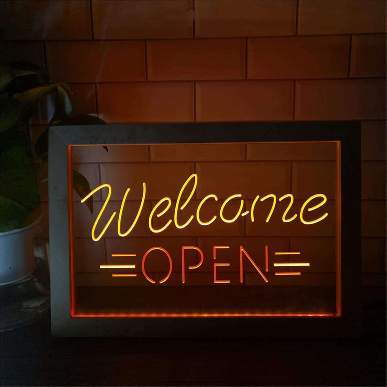 Amazon.co.jp: Welcome LED Customizable LED Neon Sign, Shop Sisplay ...