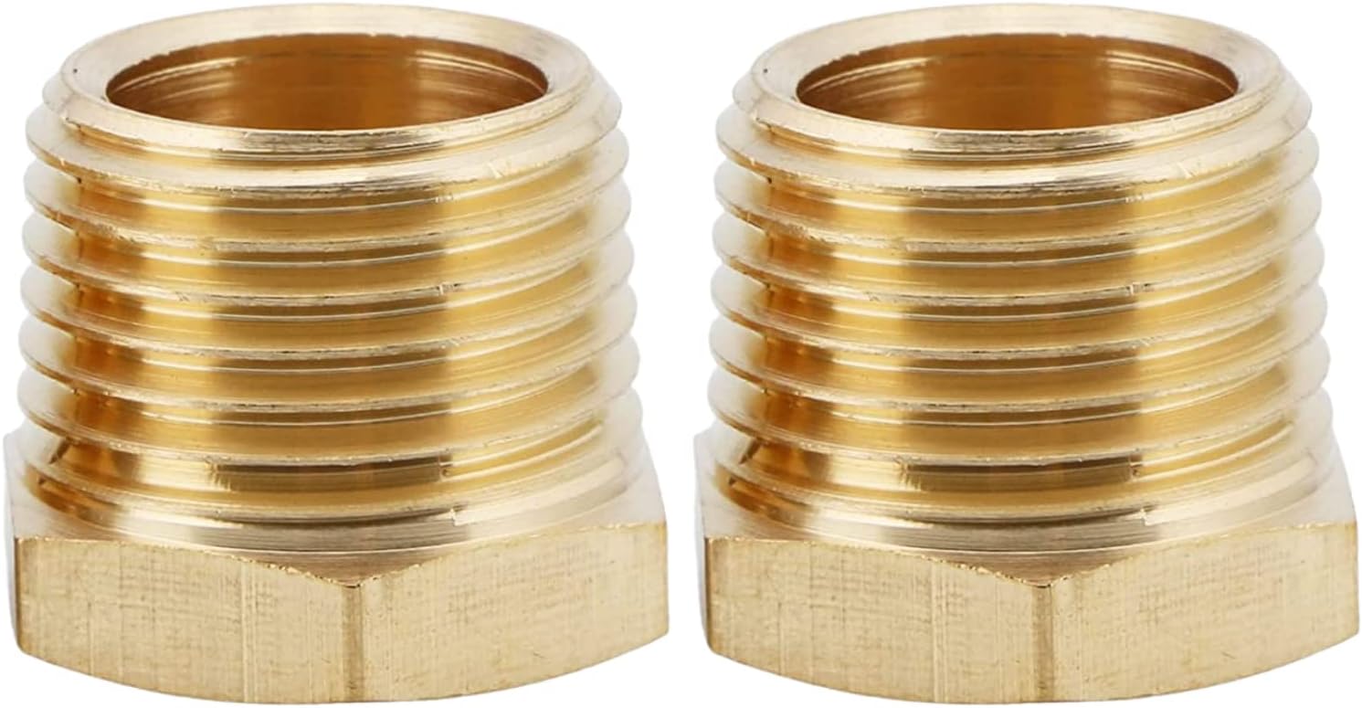 Amazon.com: 2 Pcs 304 Stainless Steel Reducer Hex Bushing, 1/2" Male ...
