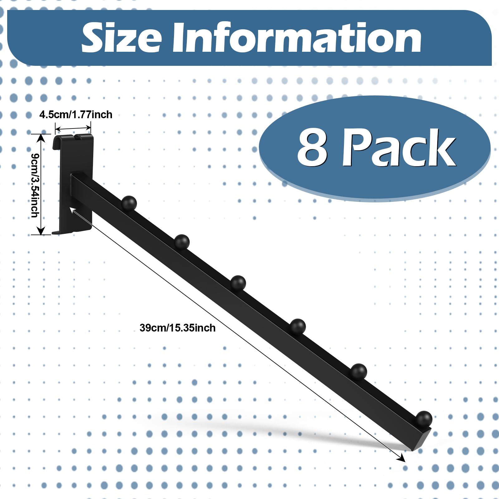 Snapklik.com : Polmart Gridwall & Wire Wall Waterfall Hooks - 6-Ball ...