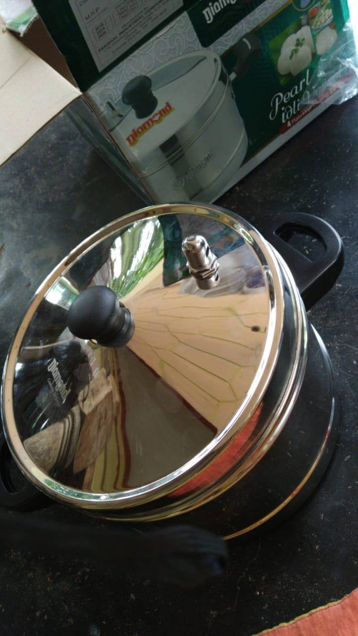 Diamond Pearl Idli Cooker / Steamer 20 Idlis ( 4 Plates ) (Heavy Gauge ...