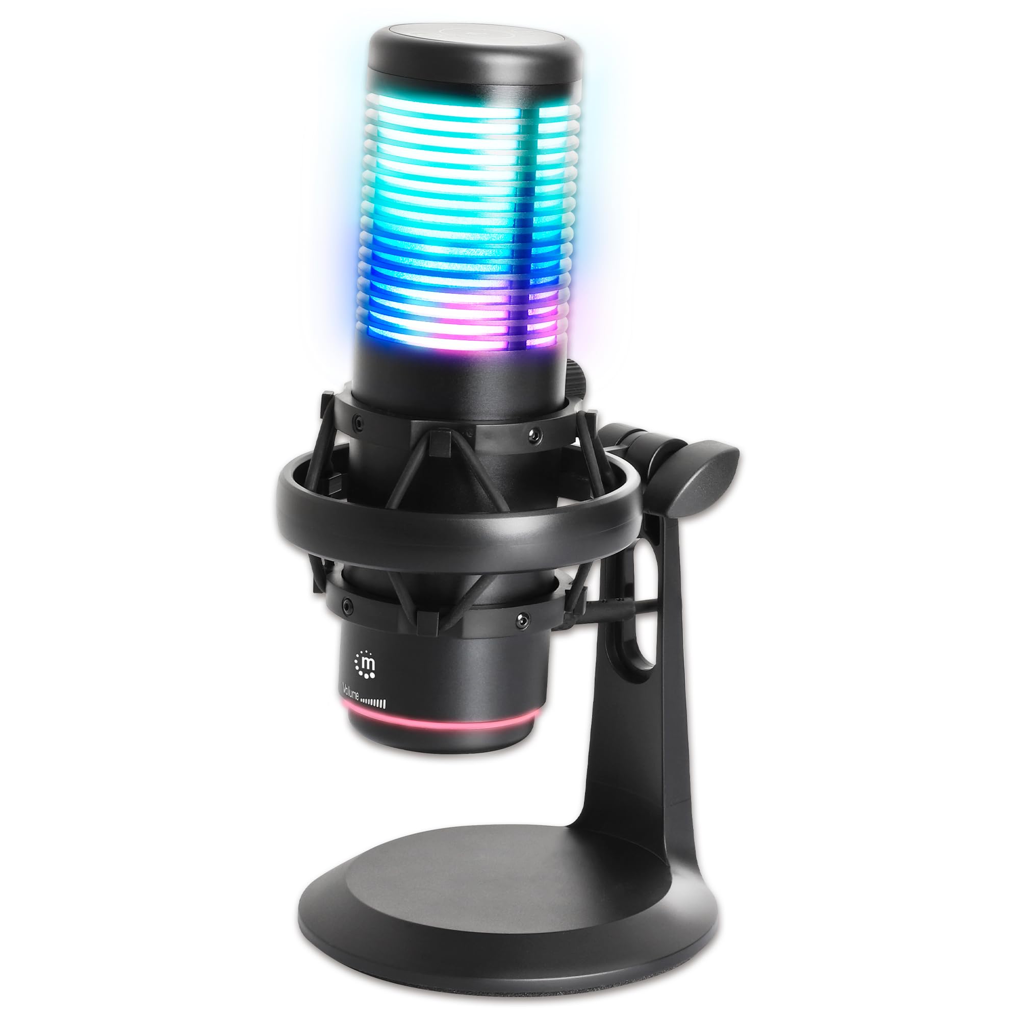 Amazon.com: MANHATTAN RGB USB Gaming Mic, Noise Cancelling Condenser ...