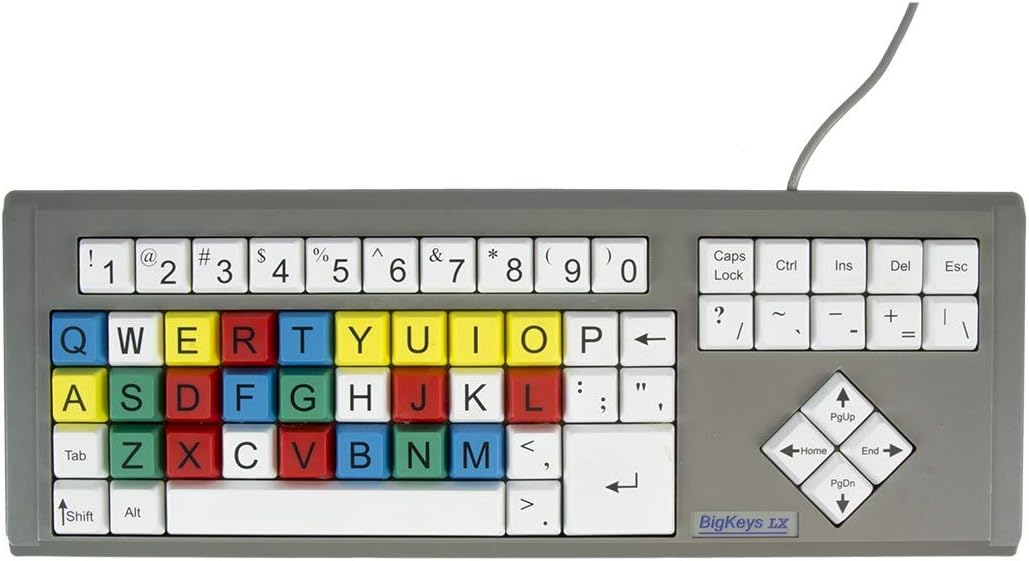 Amazon.com: Ablenet BigKeys LX, Multi-Color QWERTY keyboard, Large ...