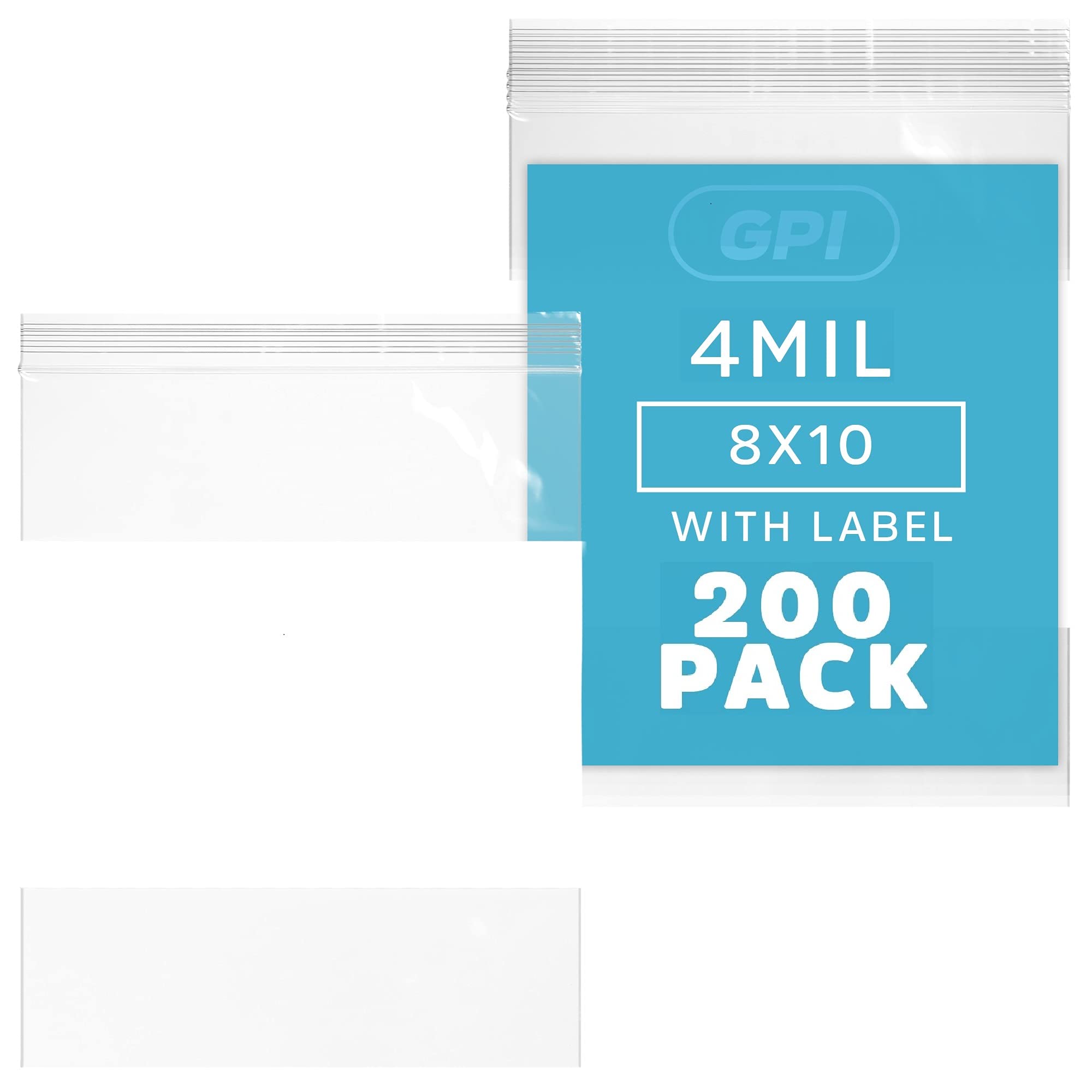 Snapklik.com : GPI - 8" X 10" - Bulk Pack Of 200, 4 Mil Thick, Heavy Duty, Clear Plastic ...