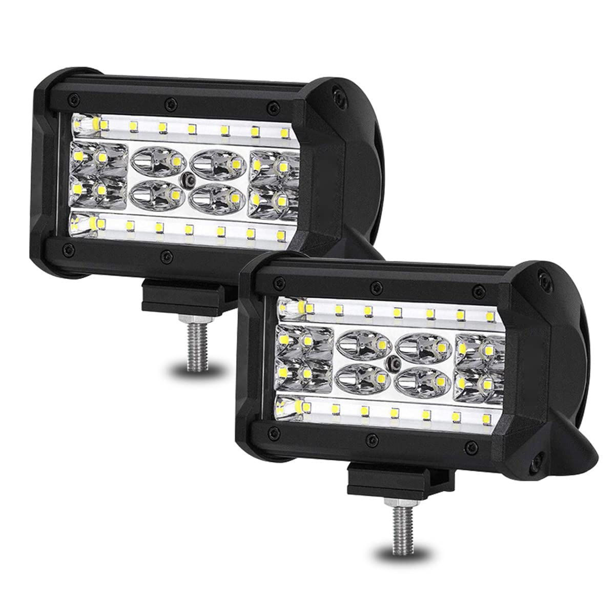 LED Pod Lights, OfleGold 5 inch 84W Quad Row LED Fog Lights LED Spot ...