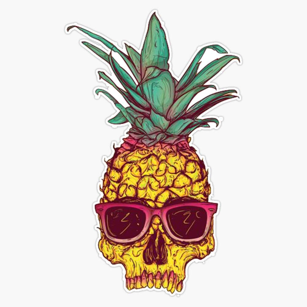 Amazon.com - Cool Pineapple Vinyl Waterproof Sticker Decal Car Laptop ...
