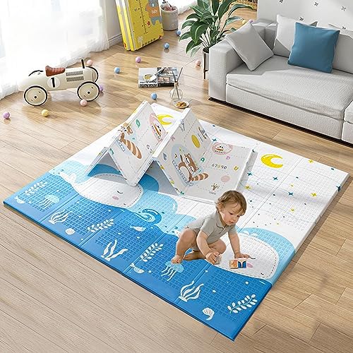 Snapklik.com : Xifanmiy Foldable Foam Baby Play Mat, 79 71 Inch 0.6 ...