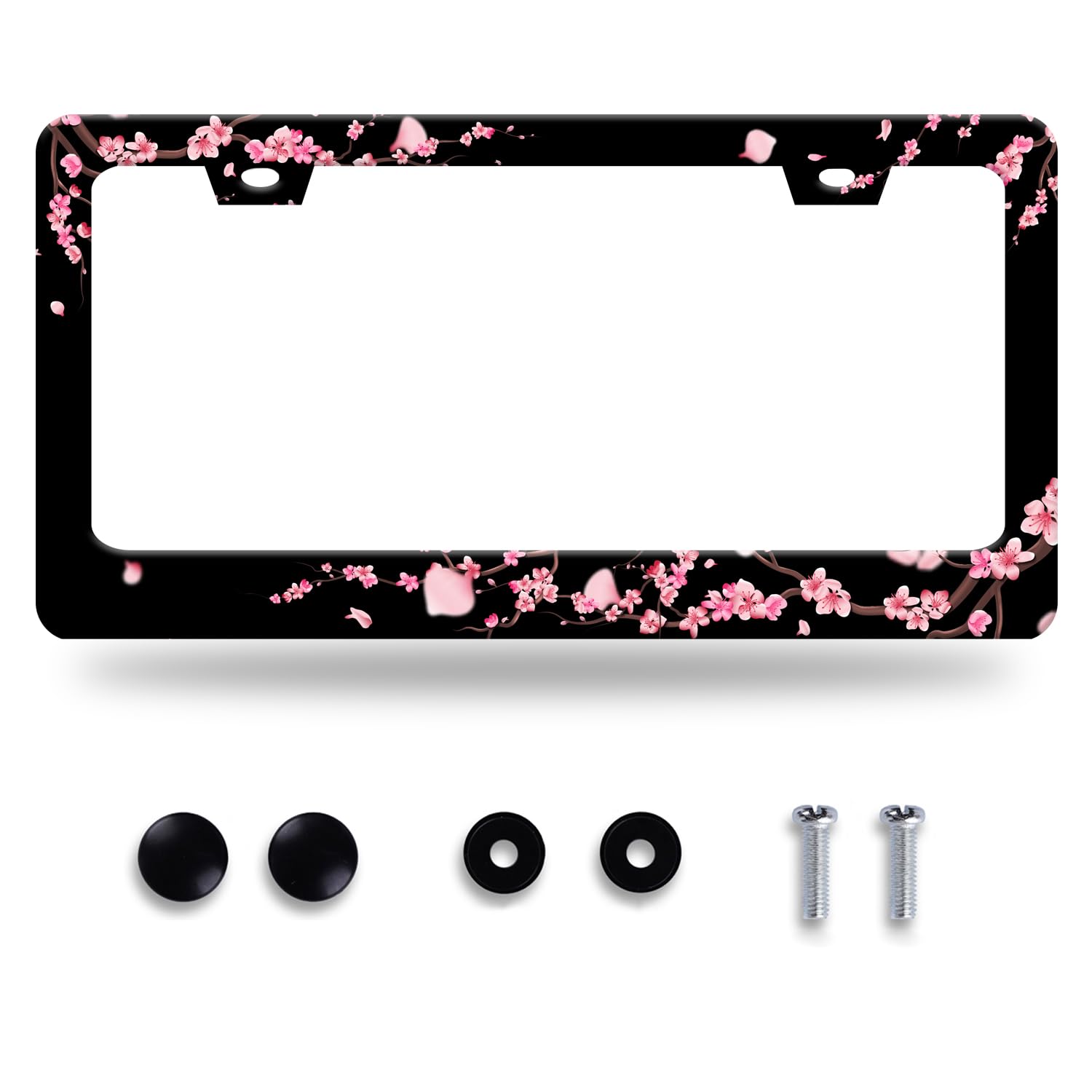 Amazon.com: Cherry Blossom License Plate Frame Beautiful Flowers Pink ...