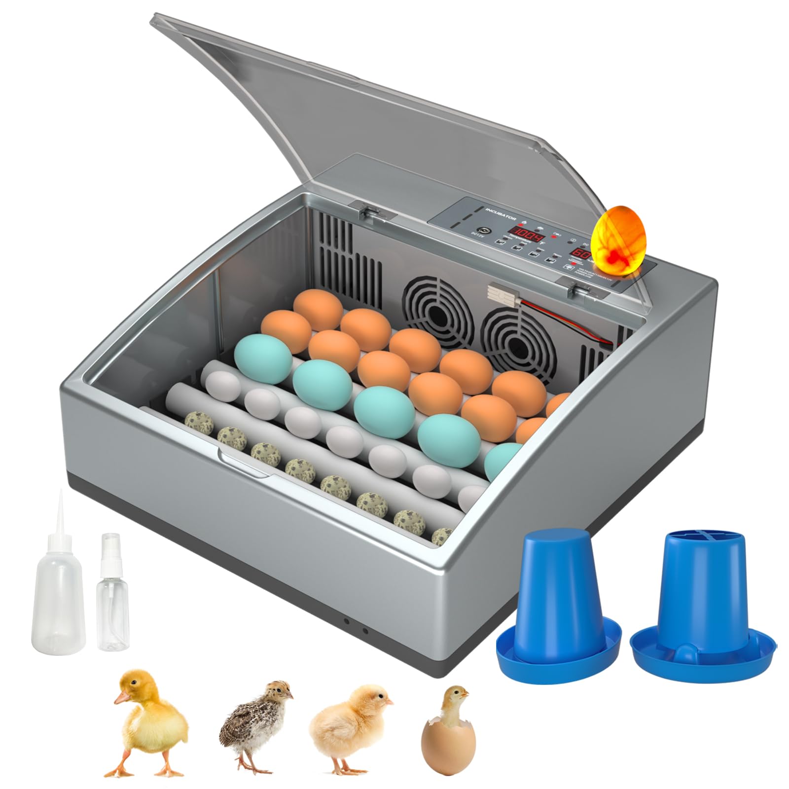 Incubators for Hatching Eggs, Egg Incubator with Automatic Egg Turning ...