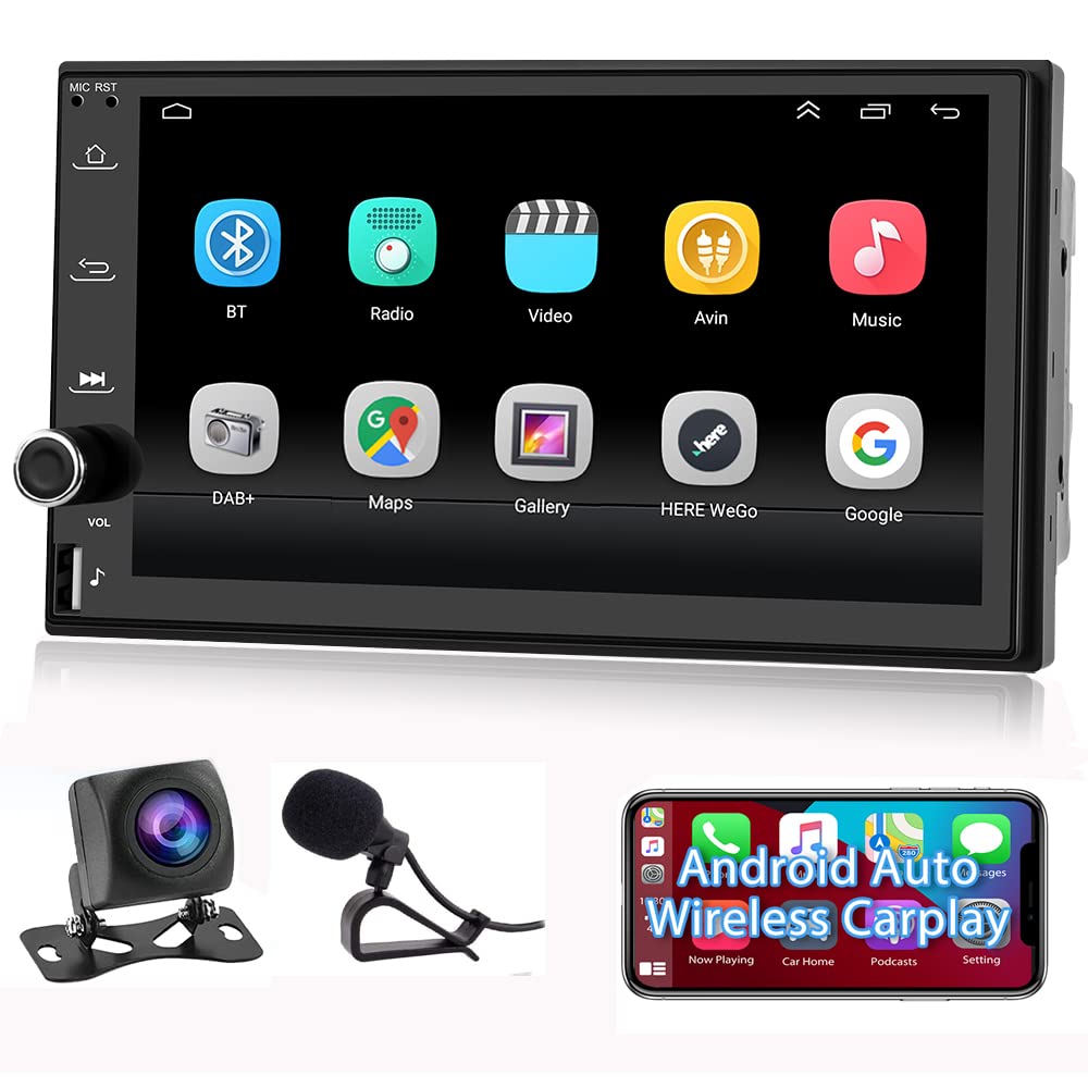 Buy Wireless Carplay Double Din Android Car Stereo 7 Inch Touchscreen ...