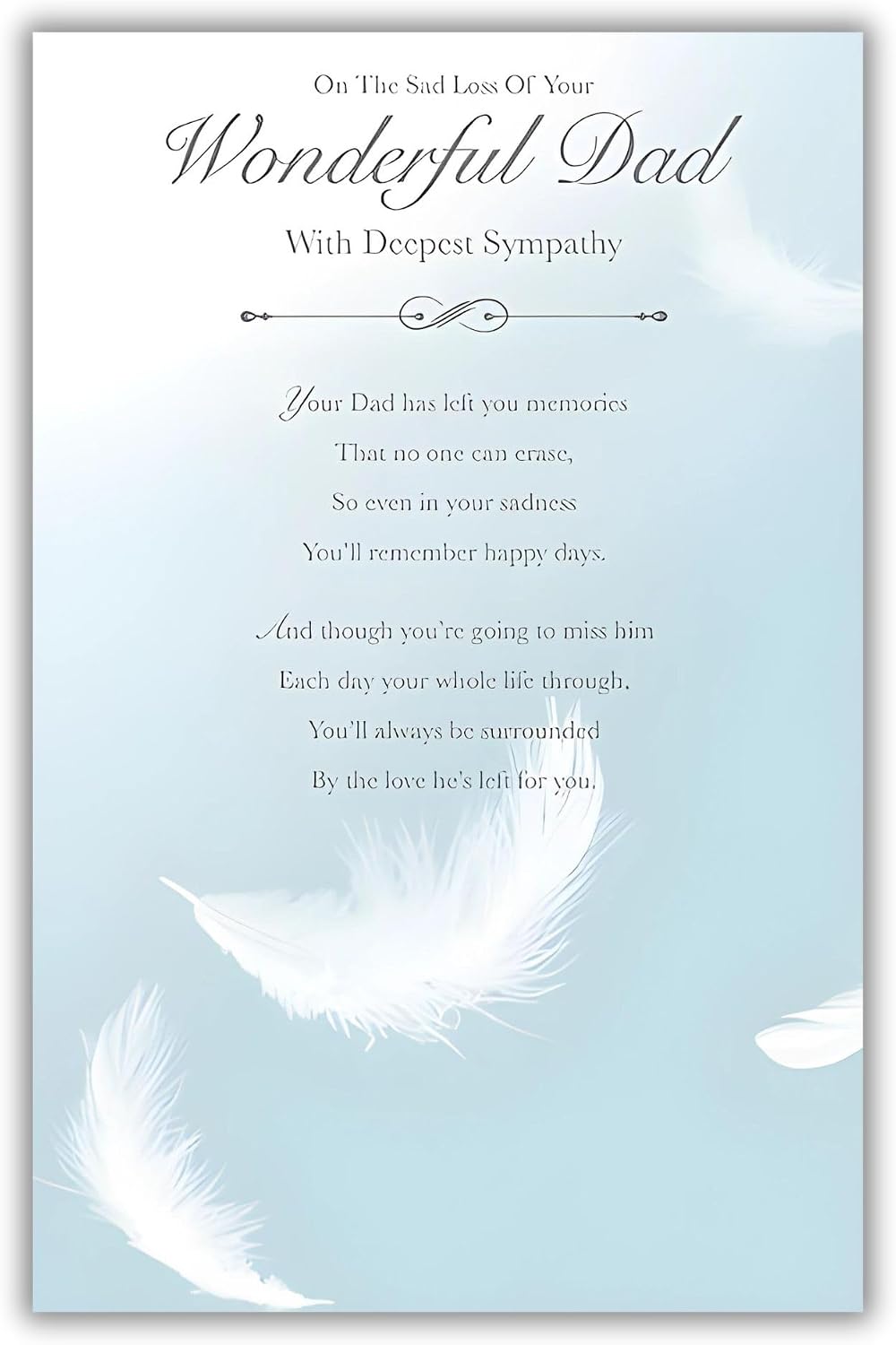 Sympathy Card - On the loss of your Dad - Sentimental Verse and Falling ...